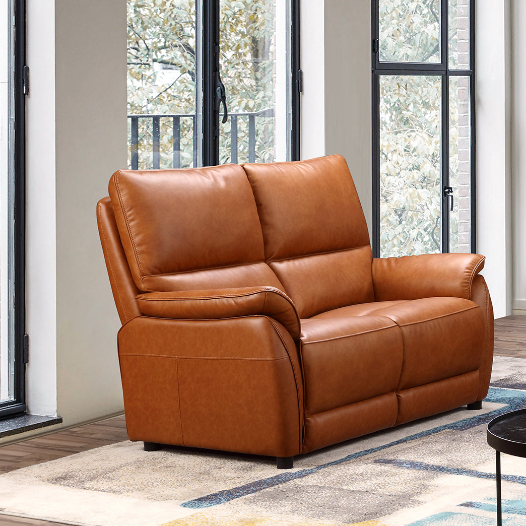 Ascend 2 Seater Sofa OR Power Recliner - Black / Chalk / Tan — Abode Avenue